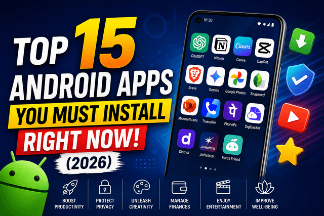 Top 15 Android Apps You Must Install Right Now in 2026 | FluxApps